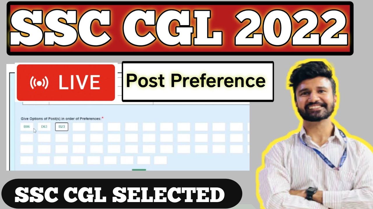 SSC CGL 2022 post preference discussion live - YouTube