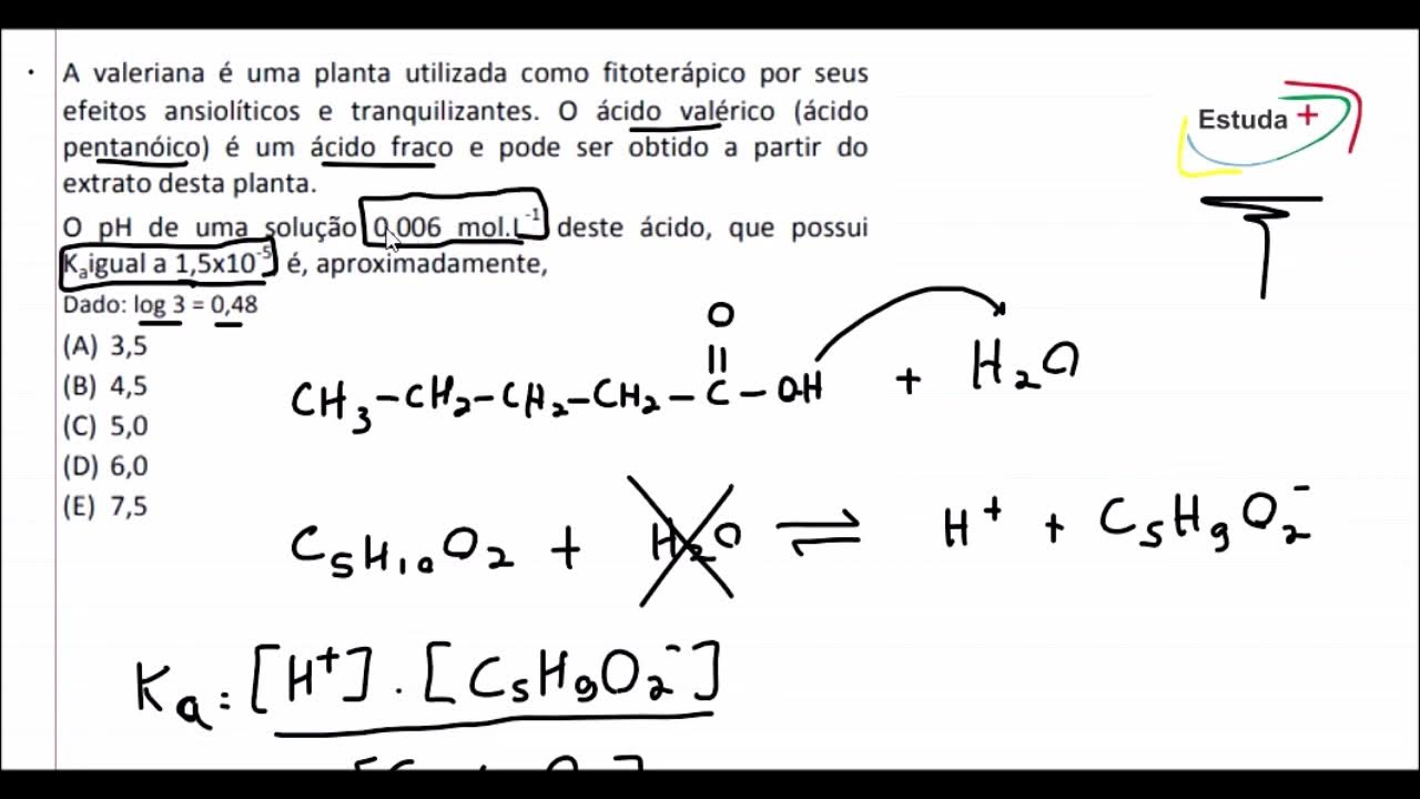 Como Calcular O Ph De Uma Solução Sabendo O Ka Da Mesma Youtube