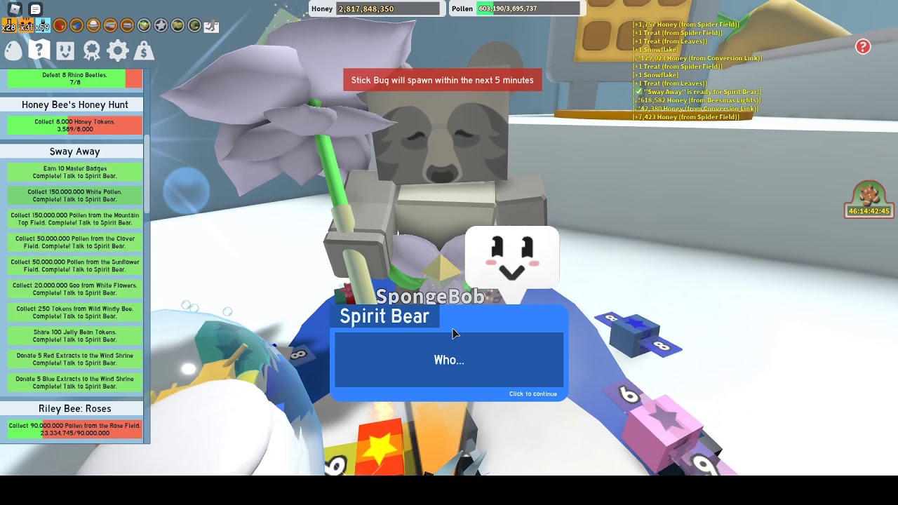 Completing Spirit Bear's 10th QUEST + Crafting Petal Wand! (Roblox Bee Swarm Simulator) - YouTube