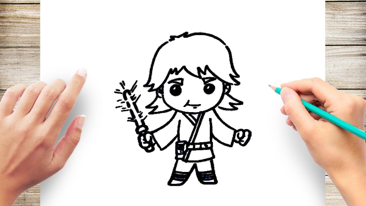 How to Draw Chibi Luke Skywalker - YouTube