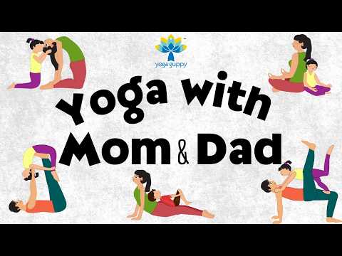 Partner Yoga for Kids & Mom | Kids & Dad | Poses to improve Strength & Balance | Yoga Guppy