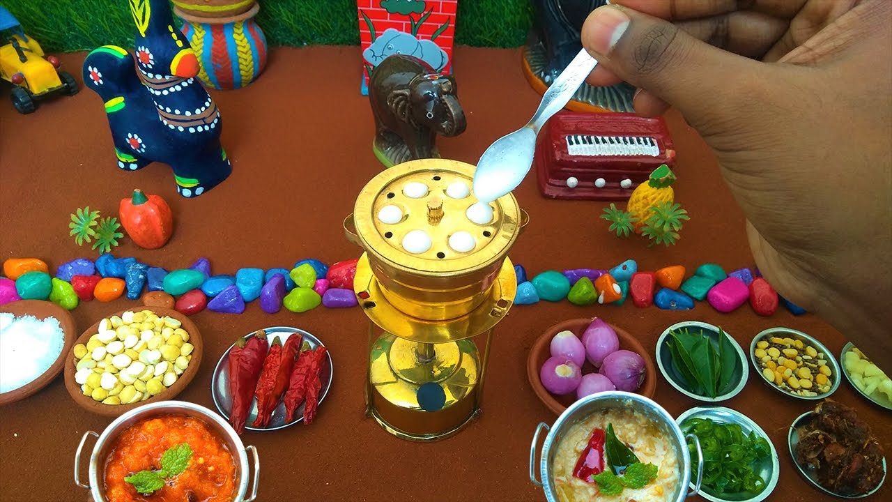 Mini Idli + 2 Best Chutney For Idli | Miniature Cooking | Quick Chutney ...