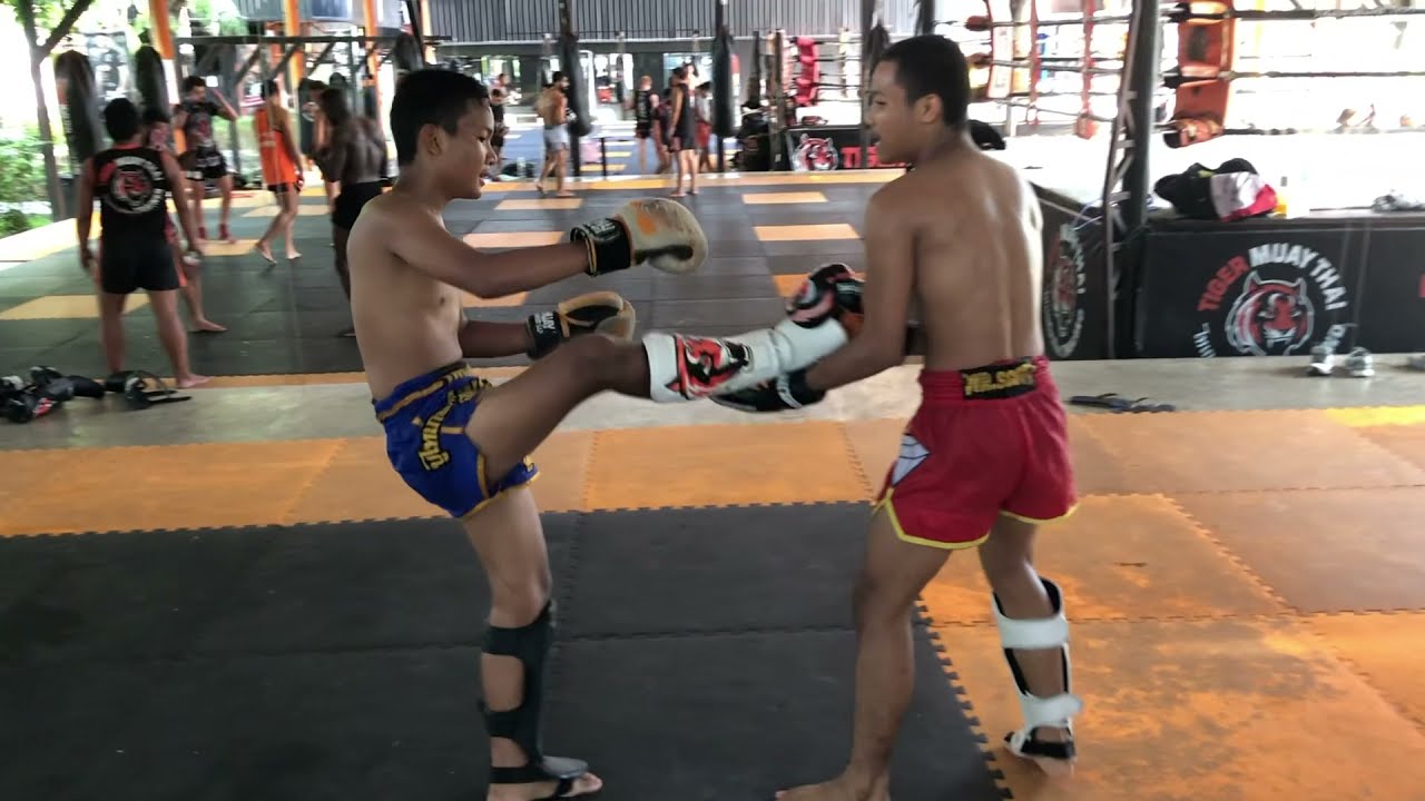 Muay Thai brothers sparring: Saileuat vs Sailohit - YouTube