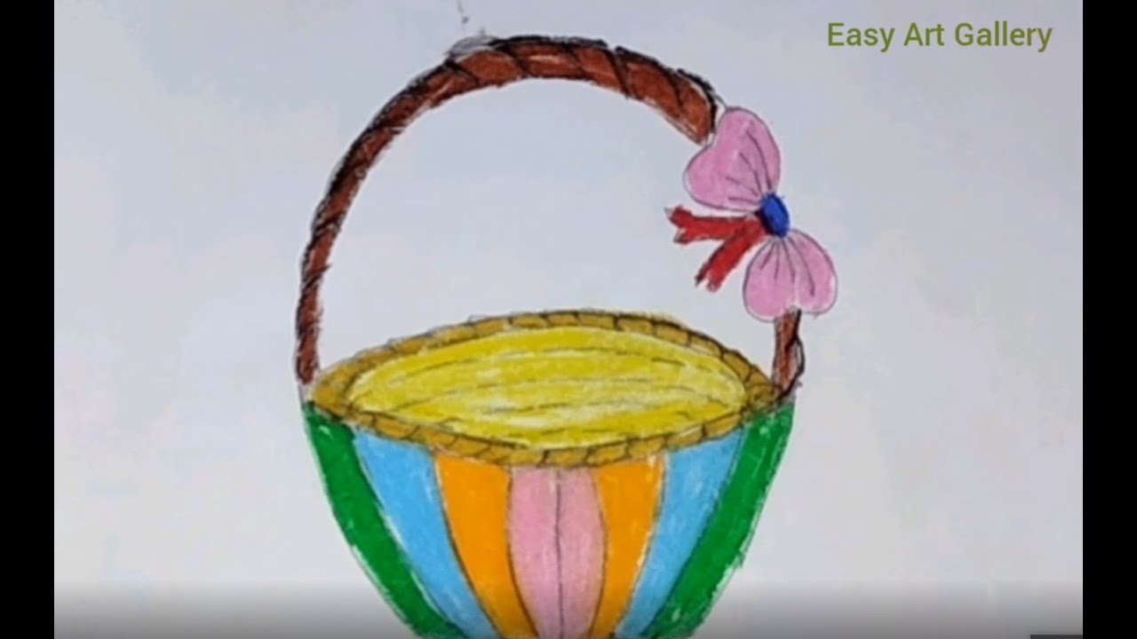 How to draw Basket | Basket Drawing - YouTube