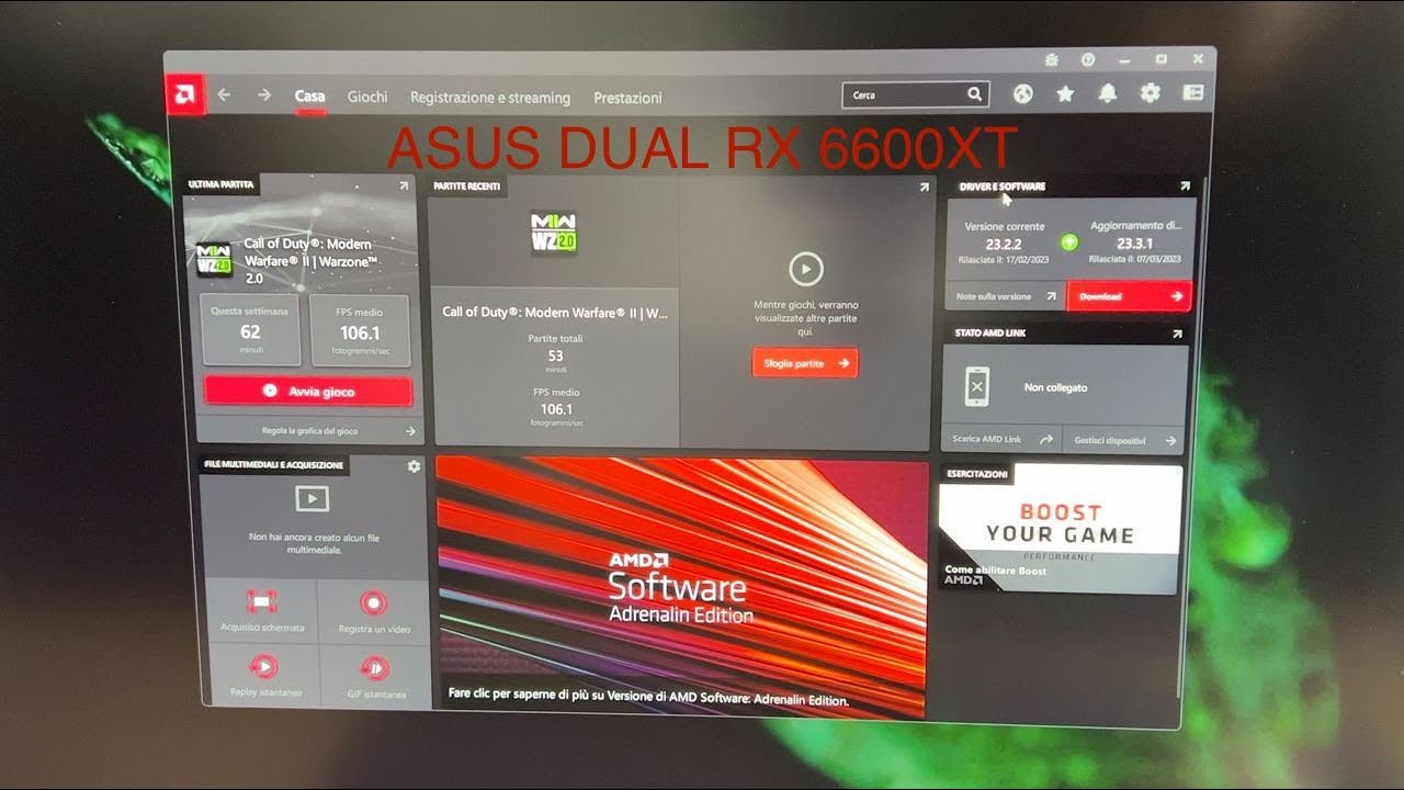 Come Aggiornare Driver Amd Tutorial ITA ASUS DUAL RX 6600 XT OC - YouTube