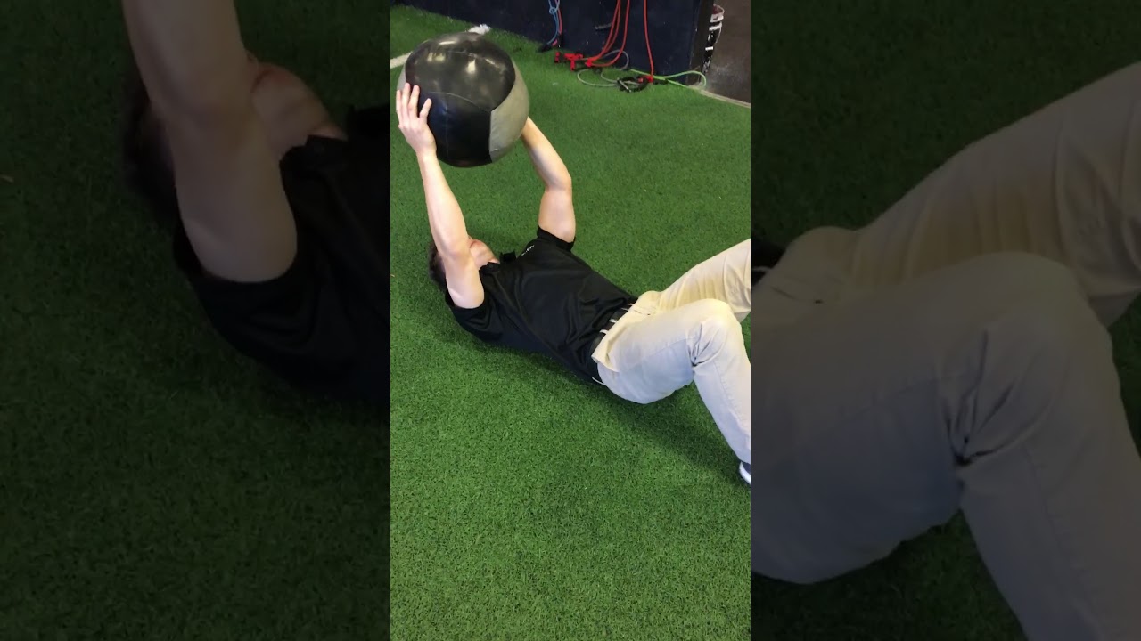 Overhead Med Ball Dropout (Anti-Extension Core Exercise) - YouTube
