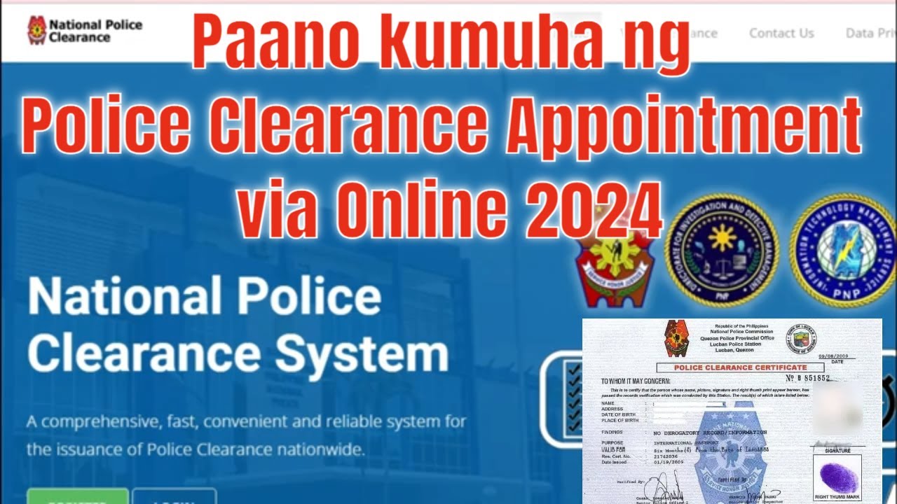 Paano kumuha ng Police Clearance Appointment via Online 2024 - YouTube