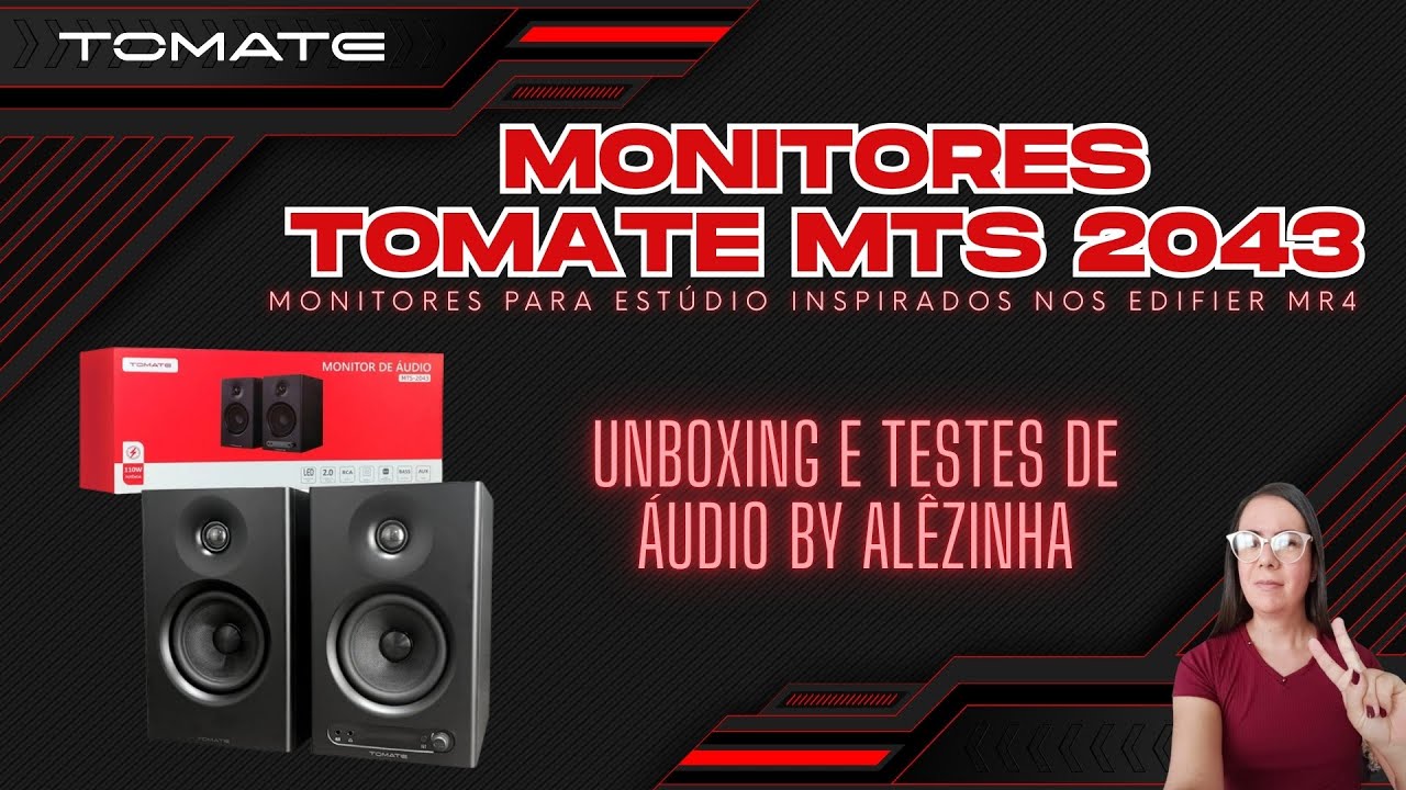 MONITORES DE ÁUDIO TOMATE MTS 2043 - UNBOXING E TESTES DE ÁUDIO BY ...