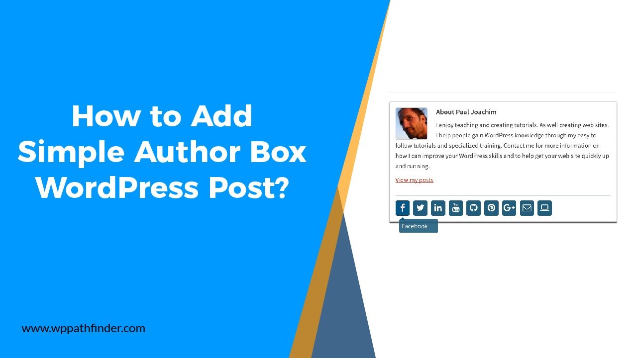 How to Add Author Box or Image In WordPress Post Using Simple Author ...