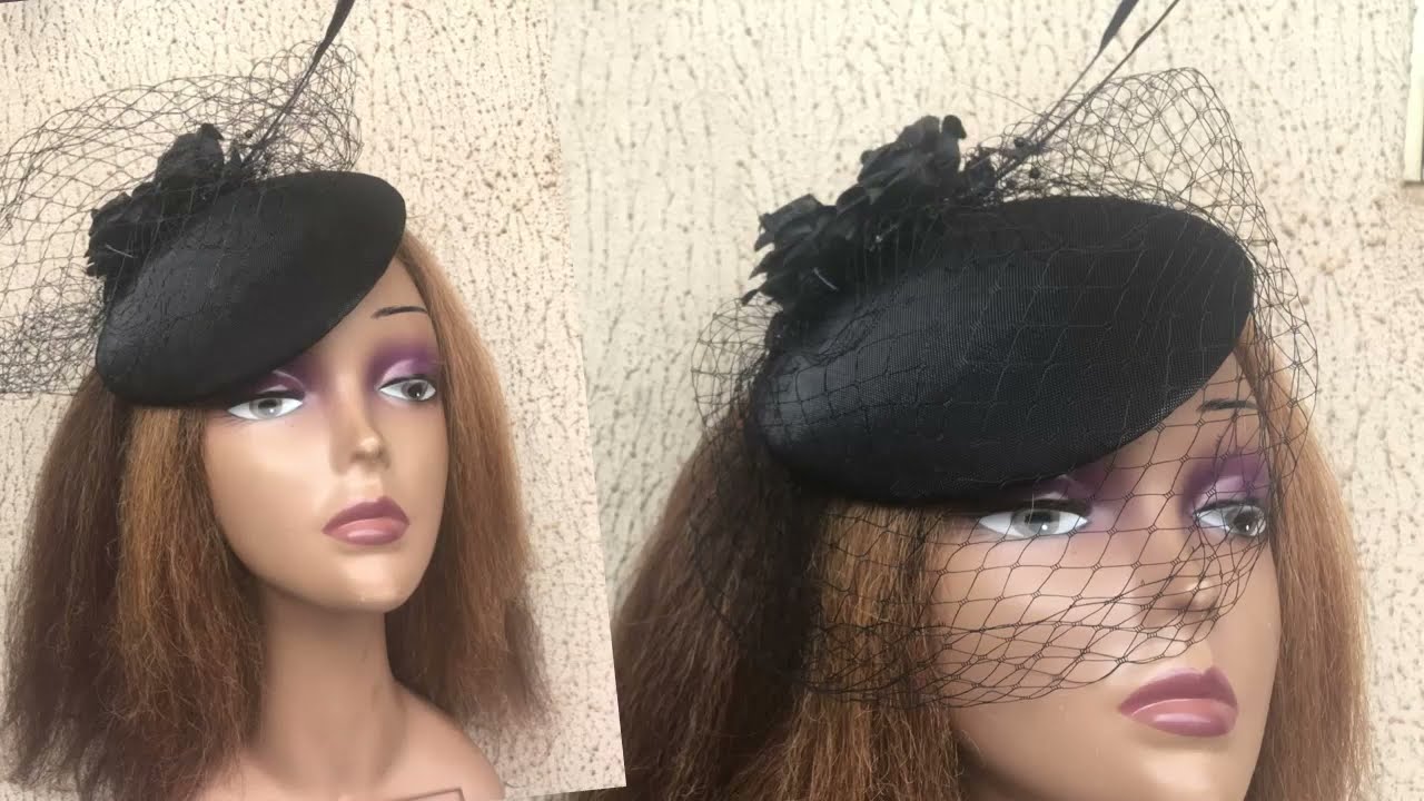 DIY BLACK FASCINATOR WITH BIRDCAGE | HOW TO MAKE FASCINATOR - YouTube