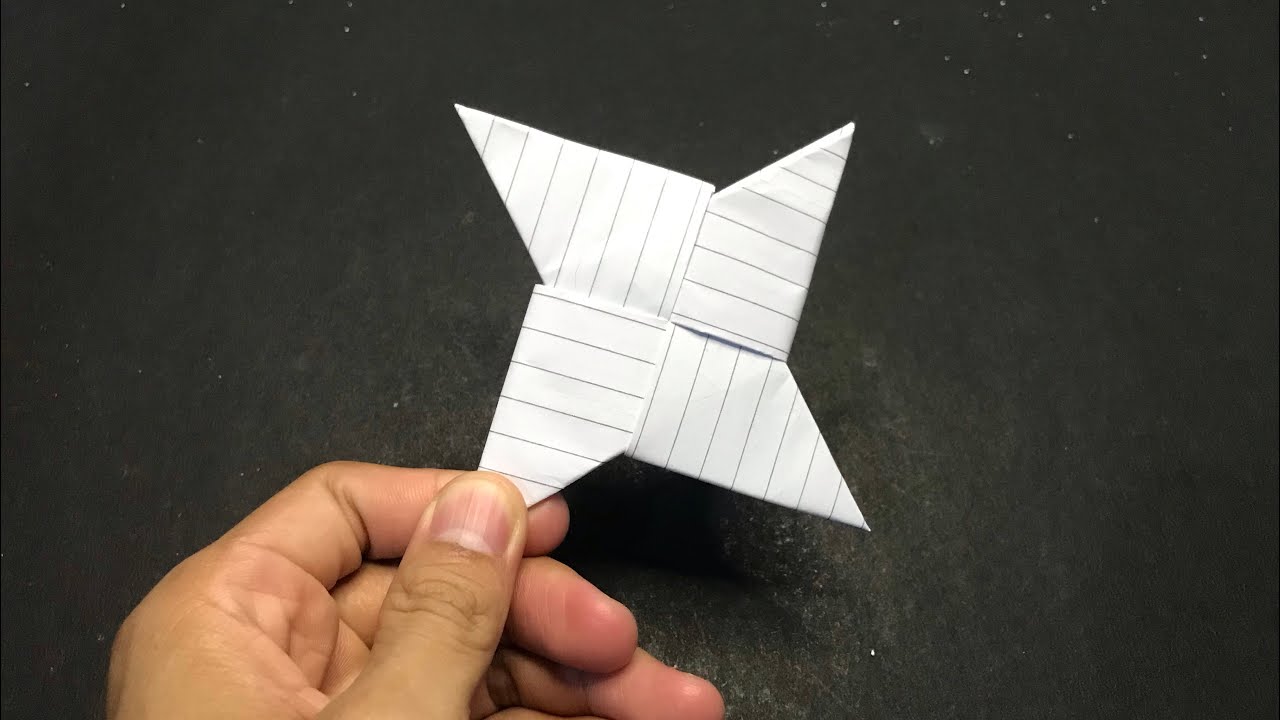 How to make shuriken out of paper easily | papercraft - YouTube