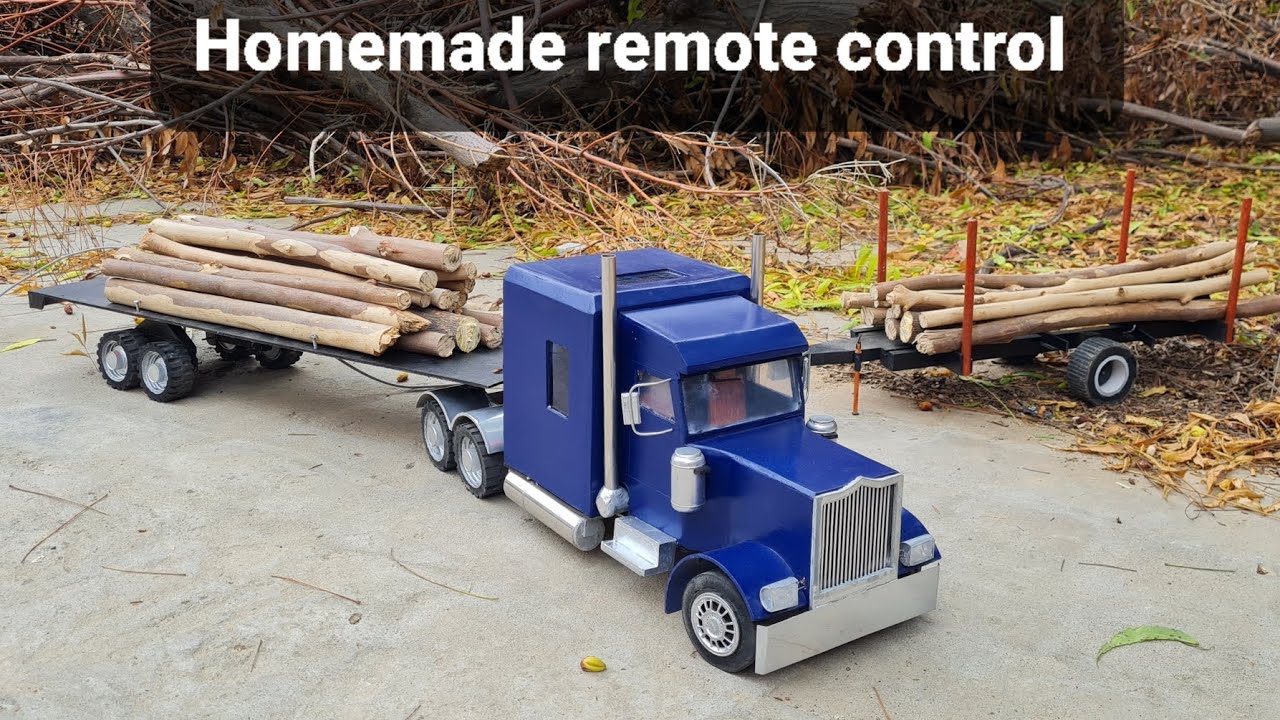 homemade rc truck carrying wood logs. - YouTube
