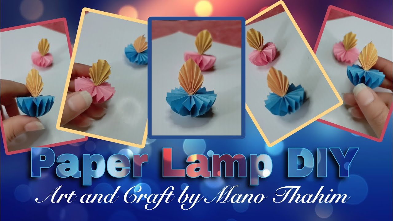 How to make Paper Lamp with Easy method, Kids Craft Ideas,paper Lamp ...