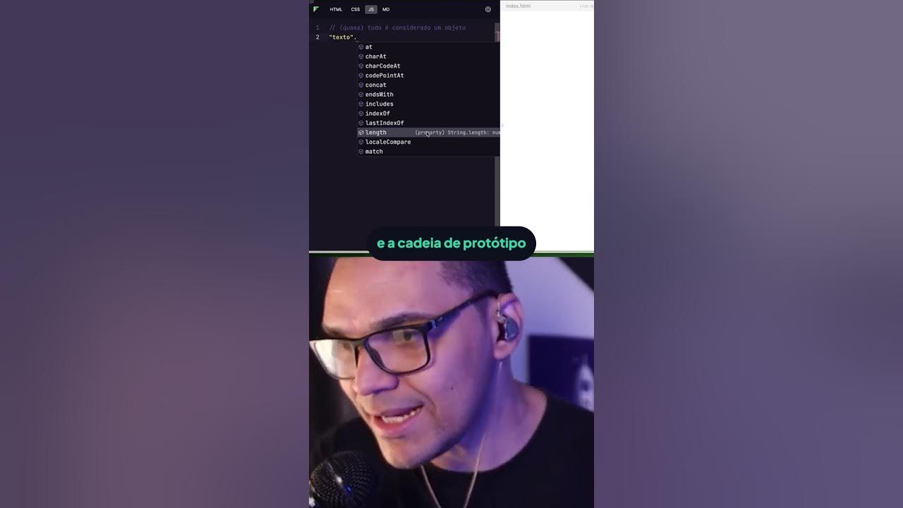 (Quase) TUDO é um objeto em JavaScript. - YouTube