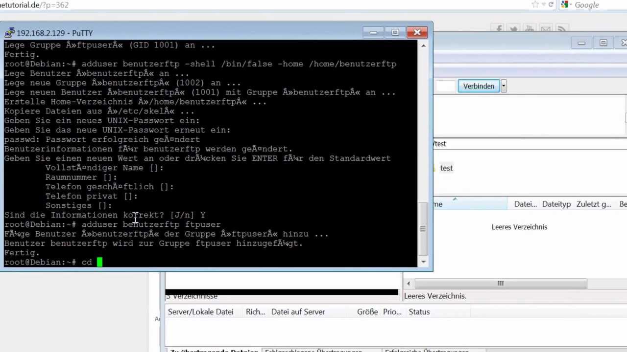 Linux: FTP Server installieren - YouTube