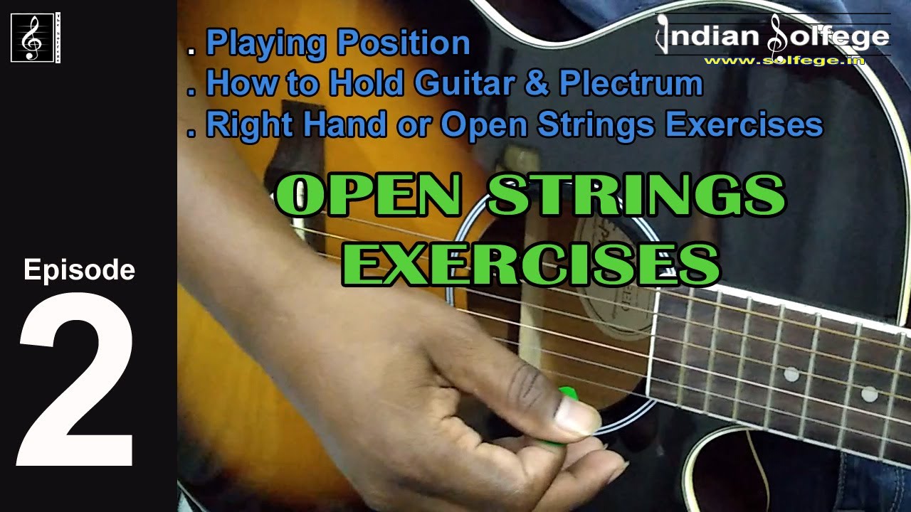 How to Play Guitar Episode 02 | गिटार सीखें|| Open Strings-Right Hand ...