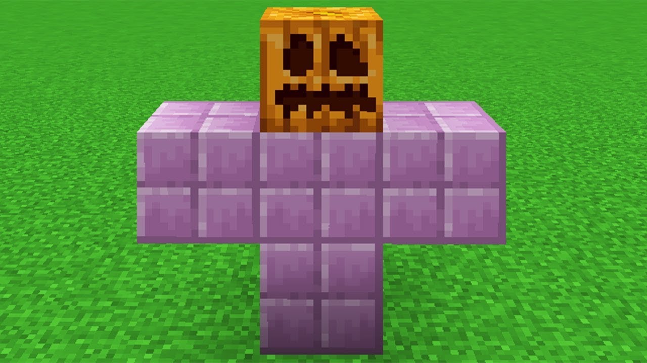 how to make purple golem minecraft - YouTube
