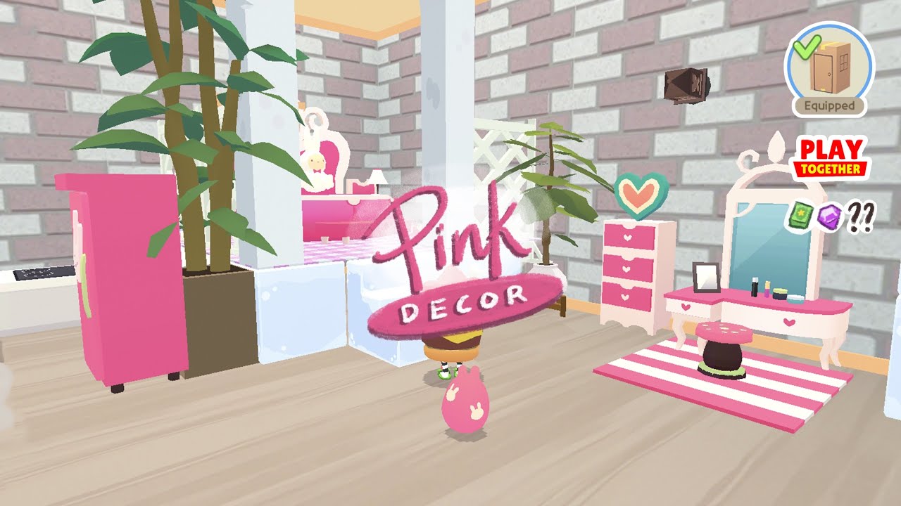 Pink Themed Room | Box House Design Ideas | Speed Build | Play Together ...