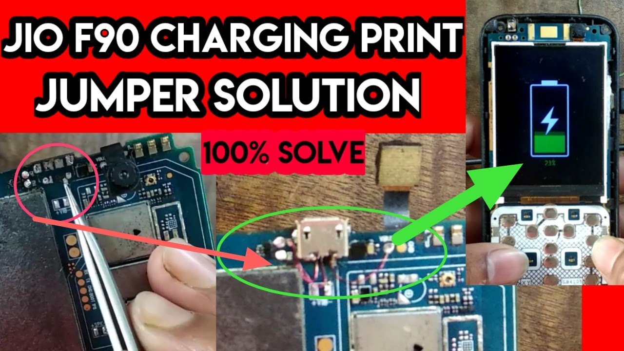 Jio f90m charging problem | jio F90m charging jumper solution | charging jumper solution ...