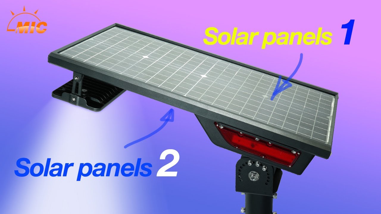 MIC Integrated double-sided solar charging panel all in one solar led ...