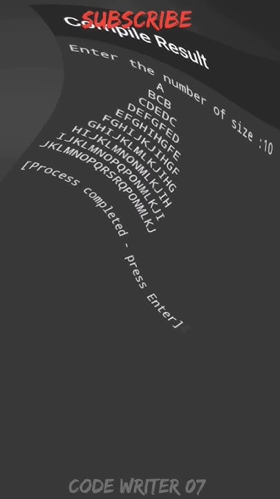 Best C Pattern Program Tutorial Video 💯🧠Coding Youtubeshorts Codewriter07 Youtube