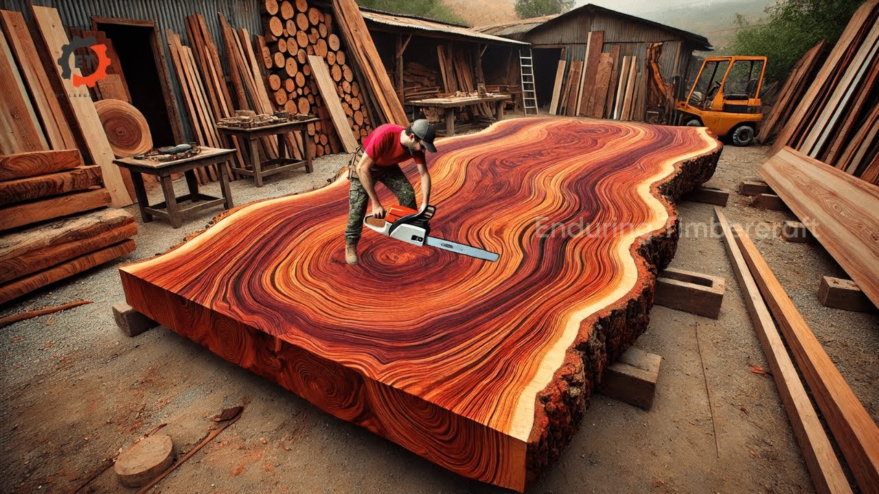 Giant Wood Factory: Craft Giant Wooden Tables, Dangerous Wood Processing Factory Project #202 ...