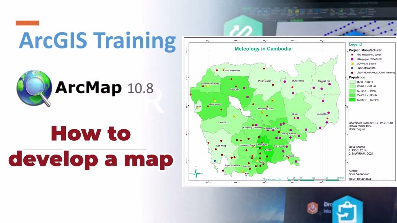 How to create a map using ArcMap 10 8 - YouTube