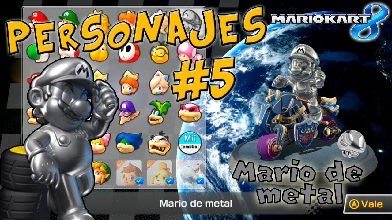 Personajes #5 - Mario de metal, y su destino de oro rosa - Mario Kart 8 ...