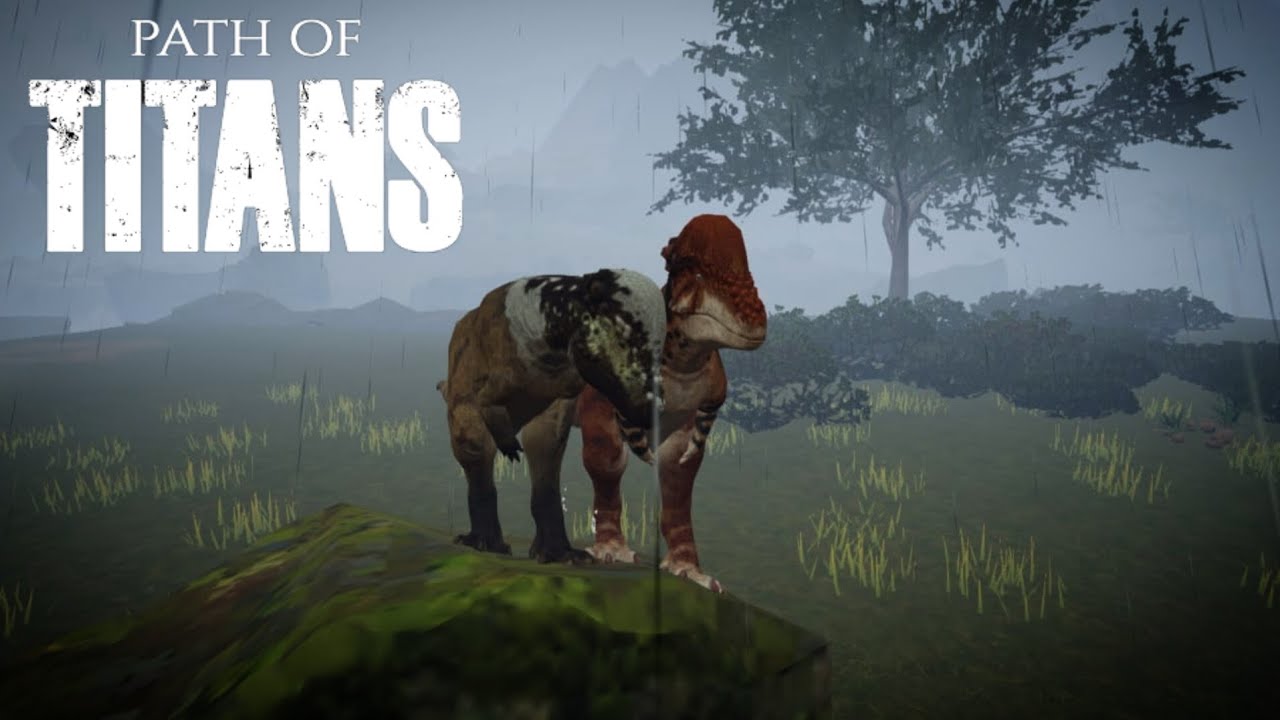 Path of titans: encontrei um parceiro enfrentamos um sucho vida de pachycephalosaurus. - YouTube