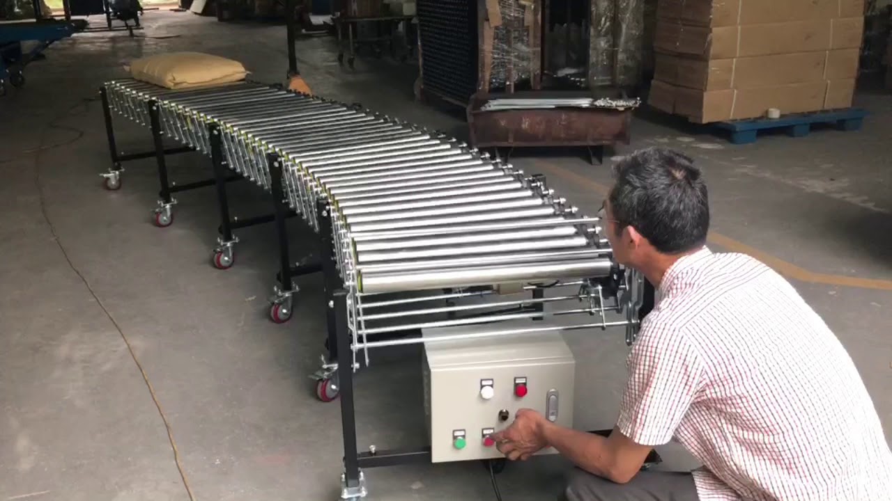 Timing Belt Flexible Powered Roller Conveyor Youtube