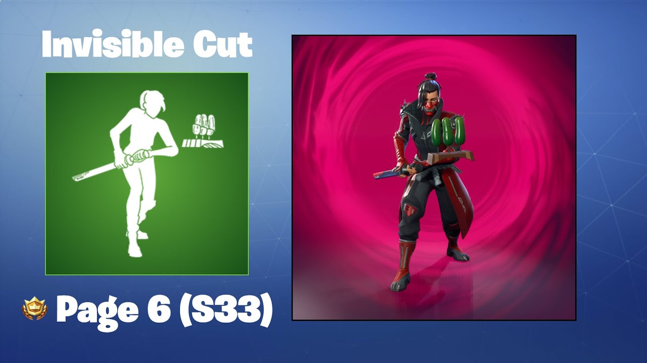 Invisible Cut | Fortnite Emote - YouTube
