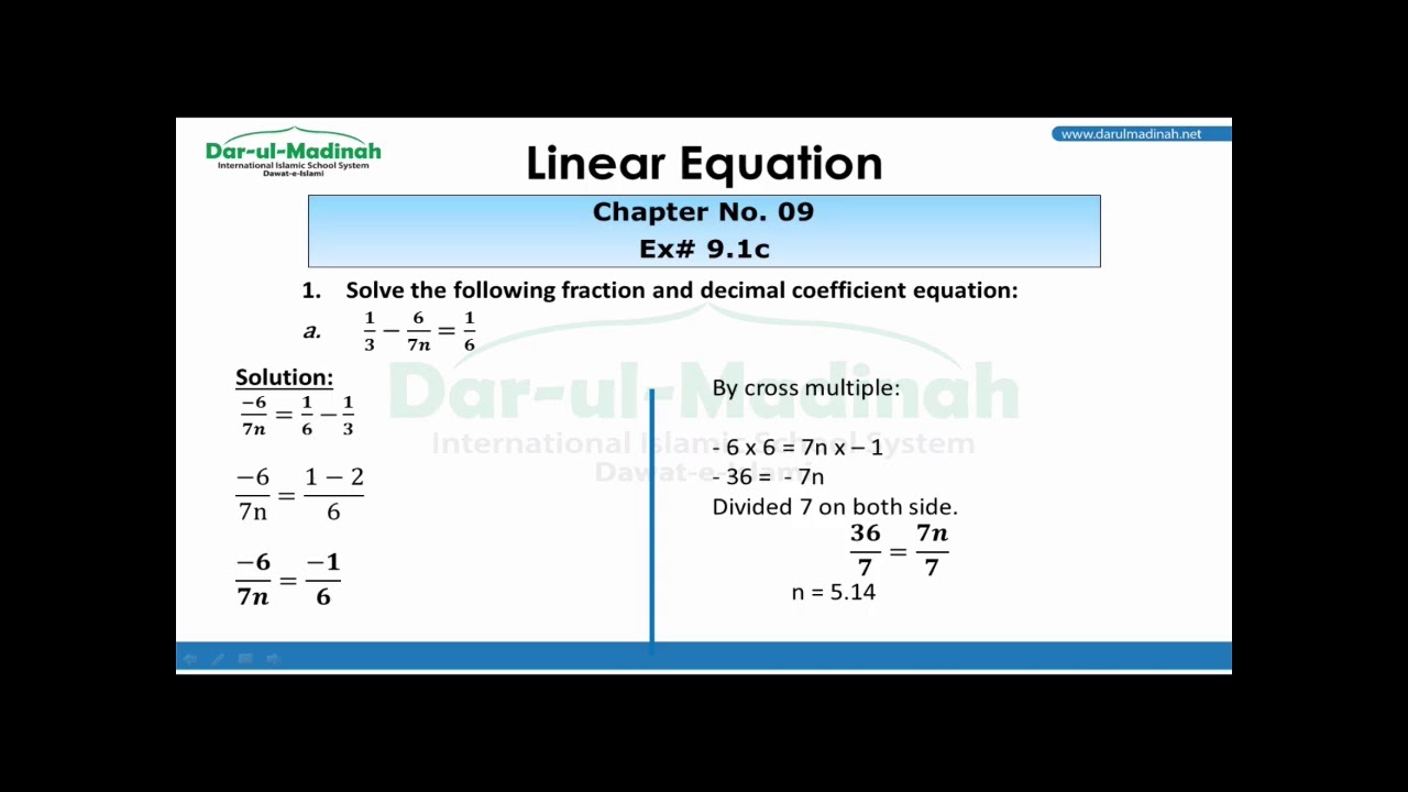 Class VI Subject Maths Lesson Linear Equation 63667 18-5-2020 - YouTube