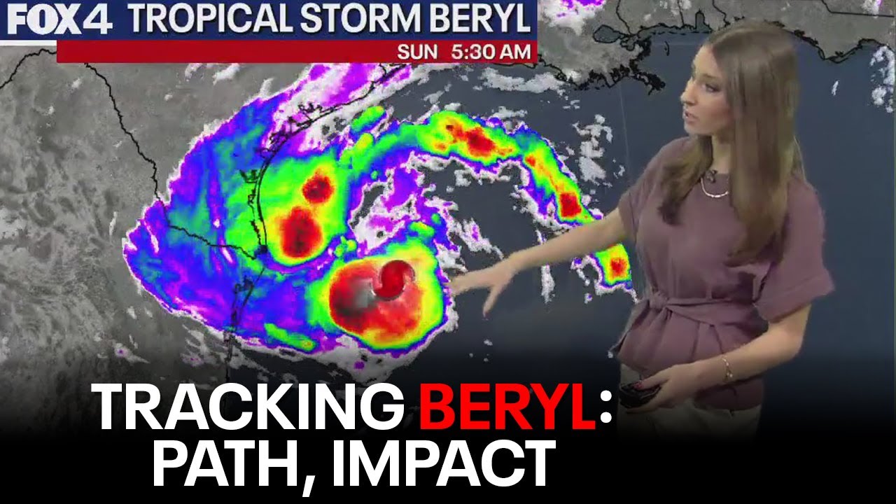 Tropical Storm Beryl: Updated timing, track, North Texas impact - YouTube