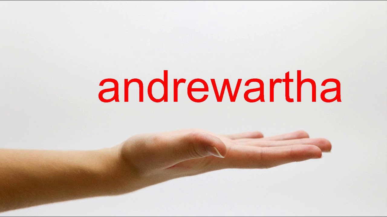 How to Pronounce andrewartha - American English - YouTube