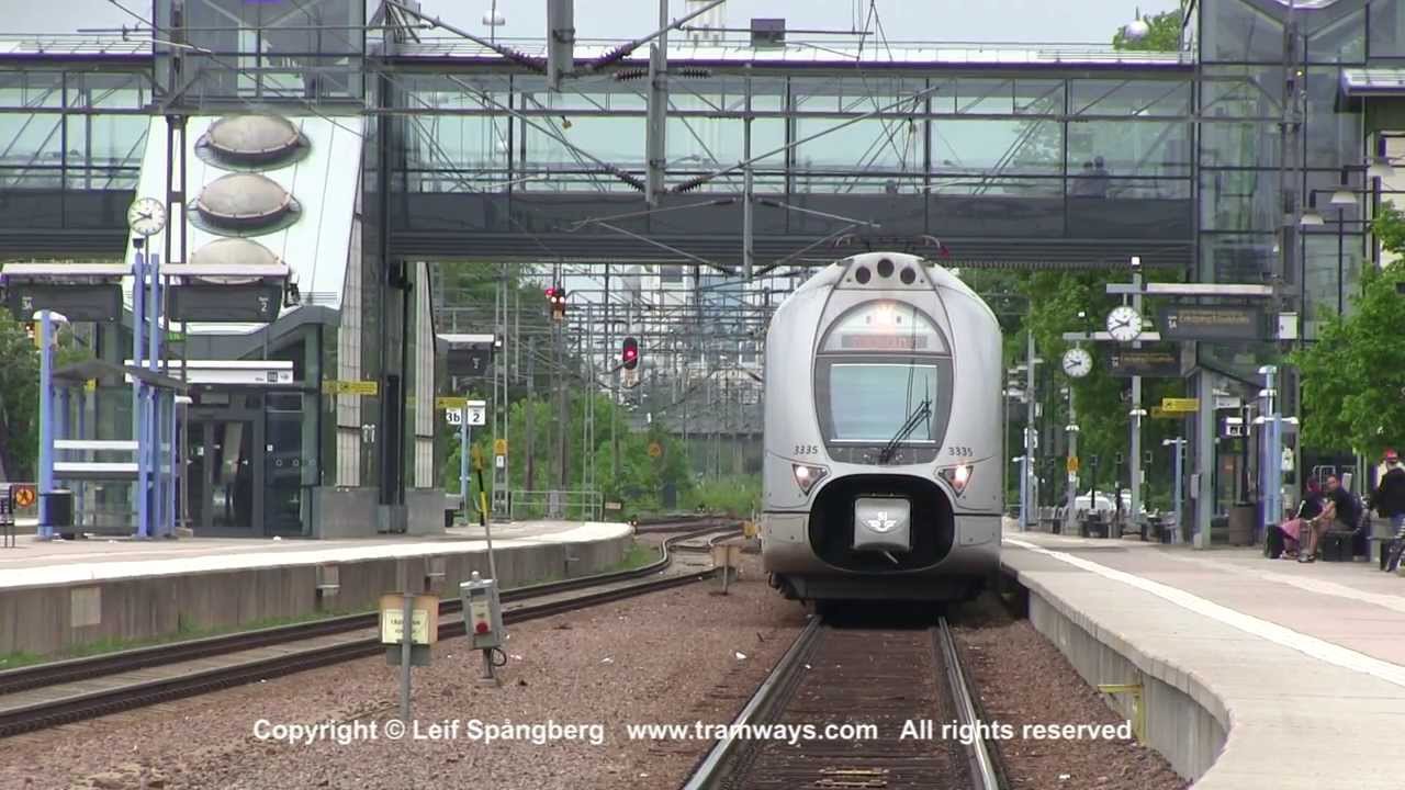 SJ X40 trains at Västerås C, Sweden - YouTube