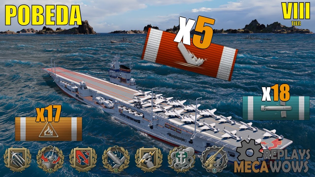 Pobeda 5 Kills & 224k Damage | World of Warships Gameplay - YouTube