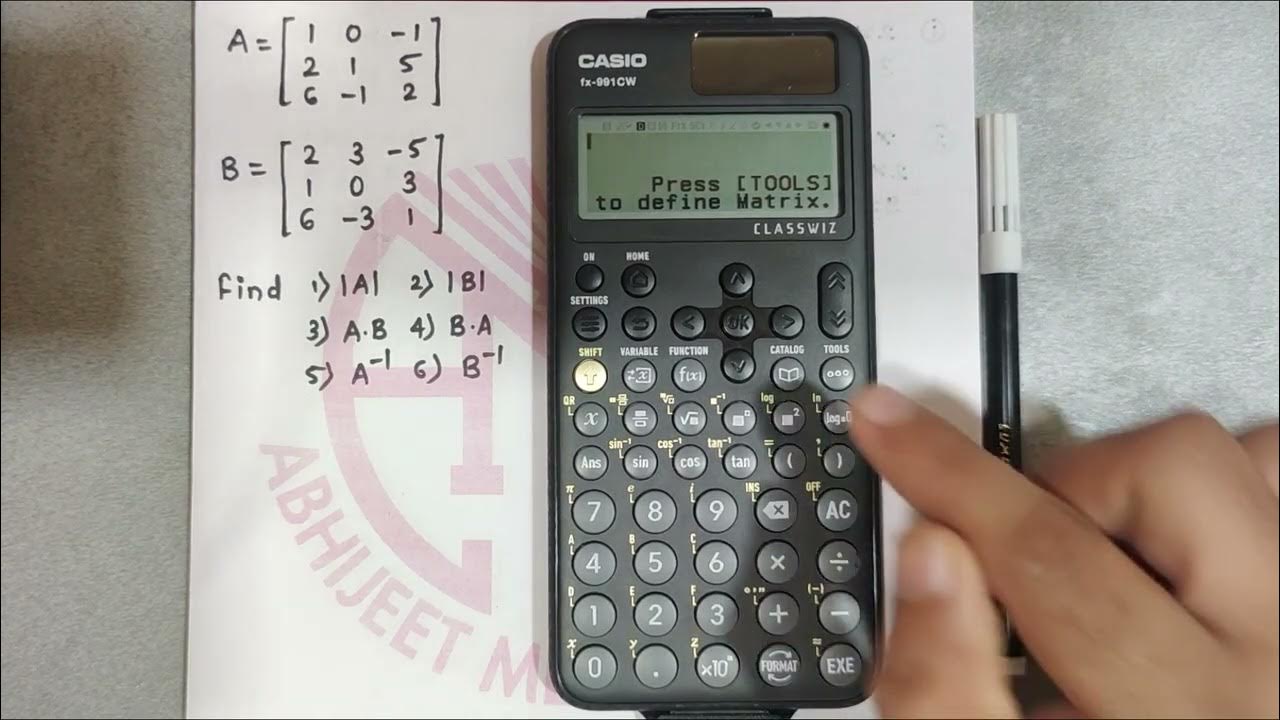 Determinant | Multiplication | Inverse Of Matrix | Using Scientific Calculator fx-991CW - YouTube