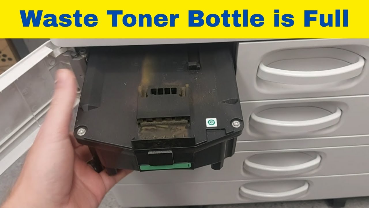 How to replace Waste Toner Bottle Ricoh - YouTube