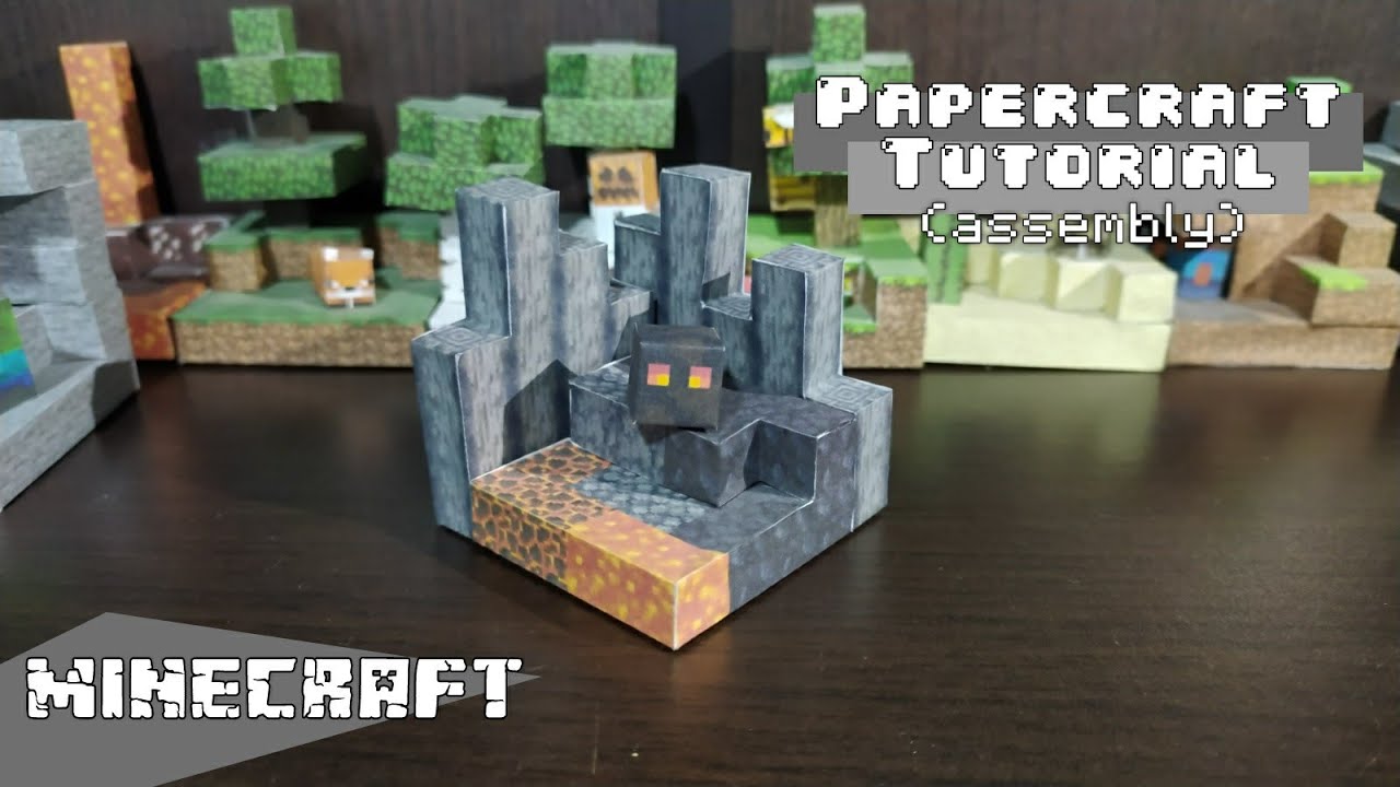 Basalt Deltas Minecraft Papercraft - assembly tutorial - Bylominion ...