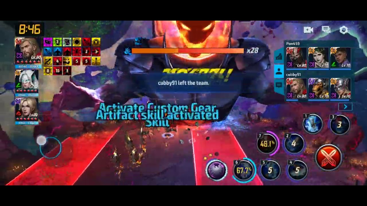 Thor vs blast Dormammu [Marvel Future Fight] - YouTube