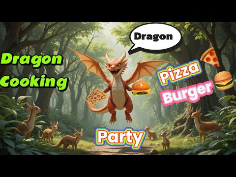 Dragon dinner party 🎉 | you want to eat with dragon | dragon cooking in ...