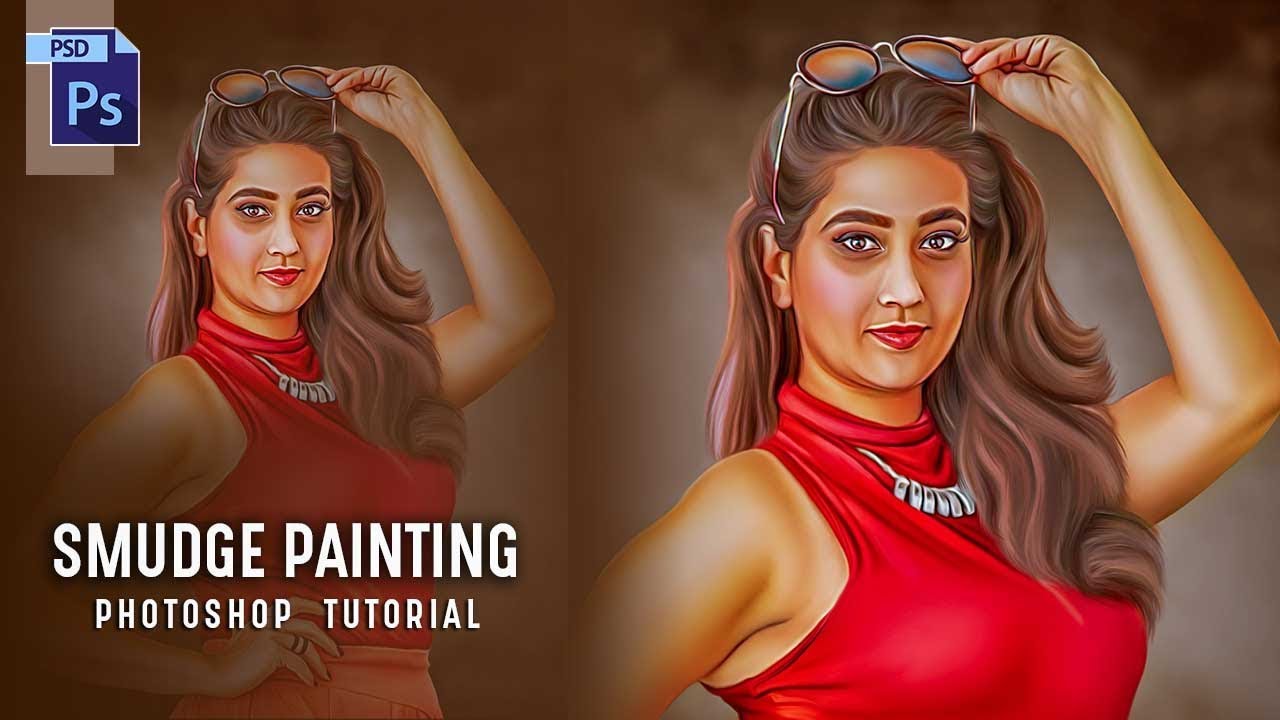 SMUDGE PAINTING TUTORIAL IN PHOTOSHOP | OIL PAINT EFFECT | DIGITAL ...