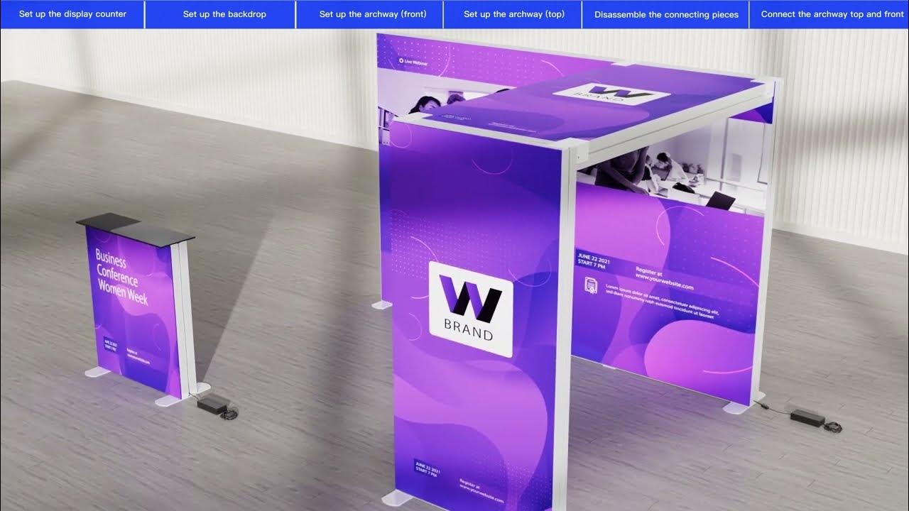 Installation for Tradeshow SEG Modular Lightbox Display Kit A | Step by Step 3D Video Tutorial ...