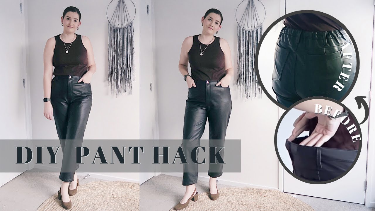 How to make your pants fit Tiktok Hack | DIY LAZY PANTS TAILORING - YouTube
