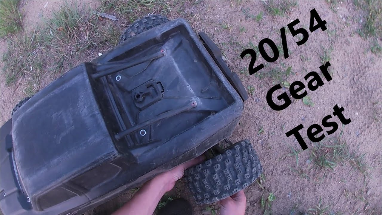 X-maxx 20/54 gear ratio test - YouTube