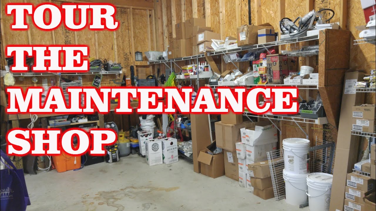 TOUR OF MAINTENANCE SHOP - YouTube