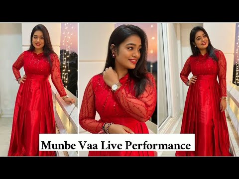 Munbe Vaa Live Performance by Srinisha Jayaseelan | Srinisha Songs ...