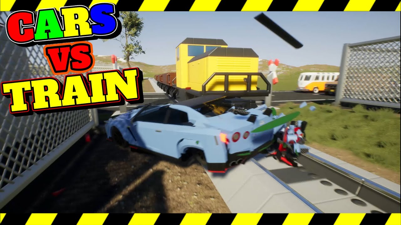 CARS VS TRAIN | Brick Rigs - YouTube
