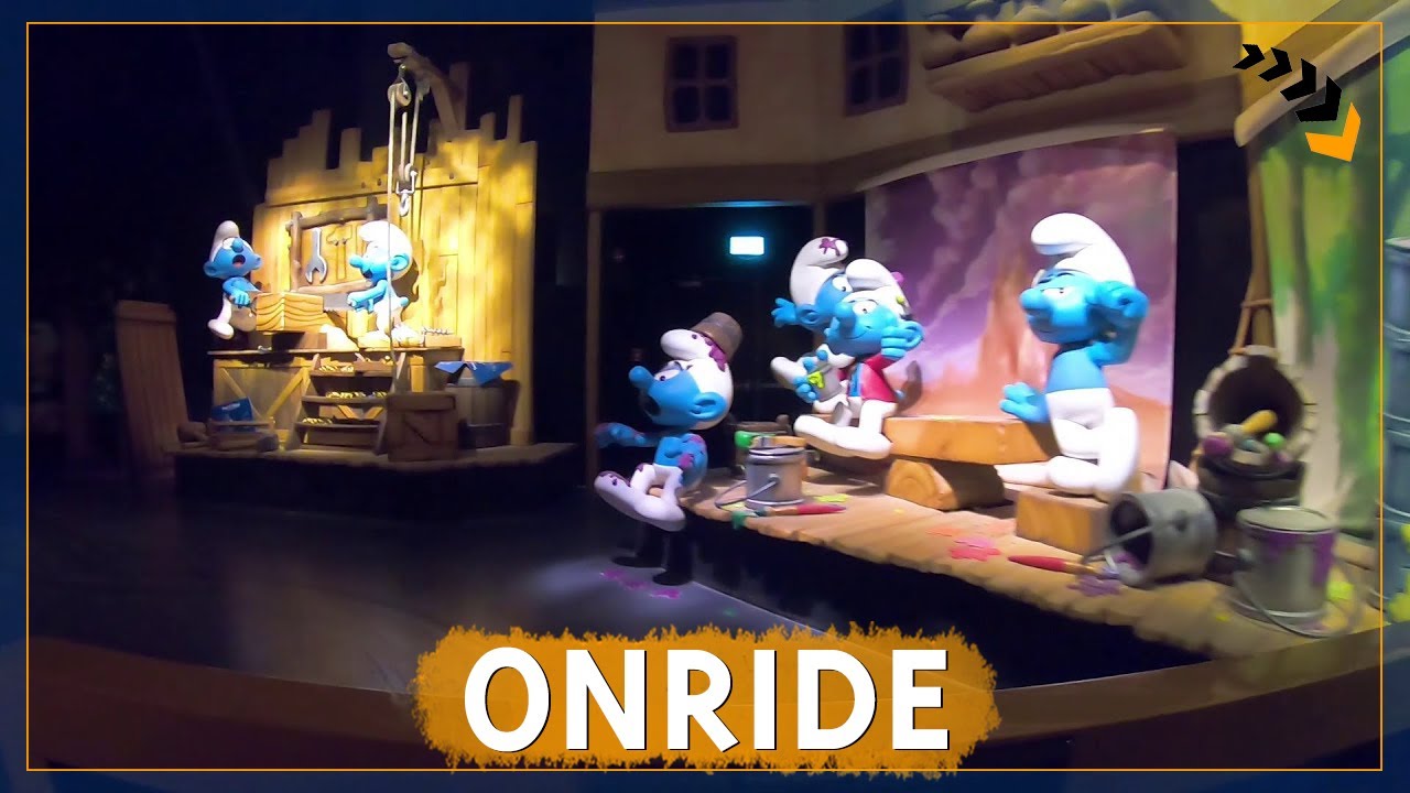 Smurfs Studio Tours - Motiongate | ETF Rides | Dark Ride | POV - YouTube
