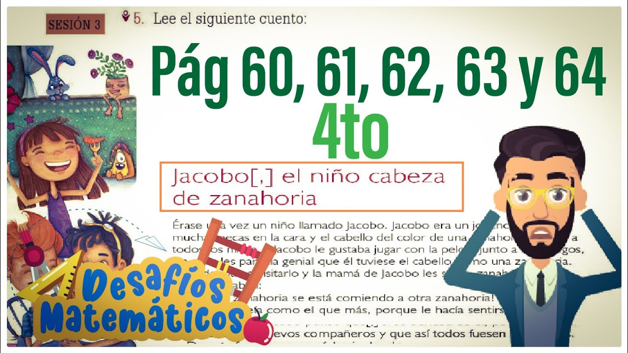 Español 4 grado páginas 60, 61, 62, 63 y 64 libro de lengua materna ...